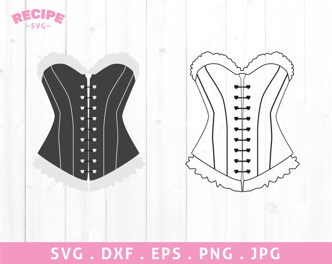 Corset svg Corset Outline svg Vintage Corset svg Bridal - Etsy México