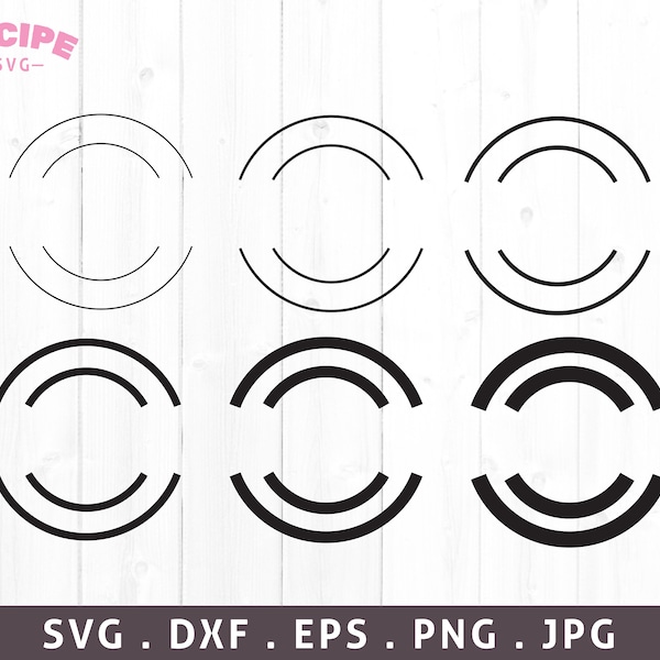 Double Lined Circle Svg - Etsy