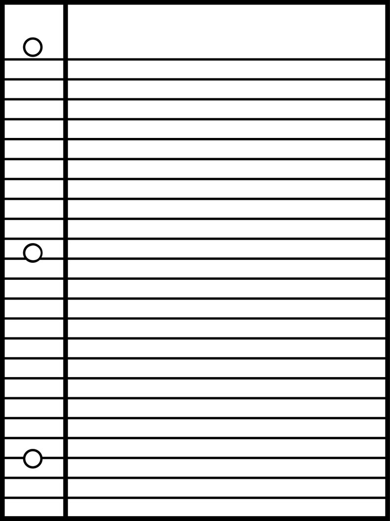 Lined Notebook Svg Notebook Paper Svg Notebook Sheet Svg - Etsy India