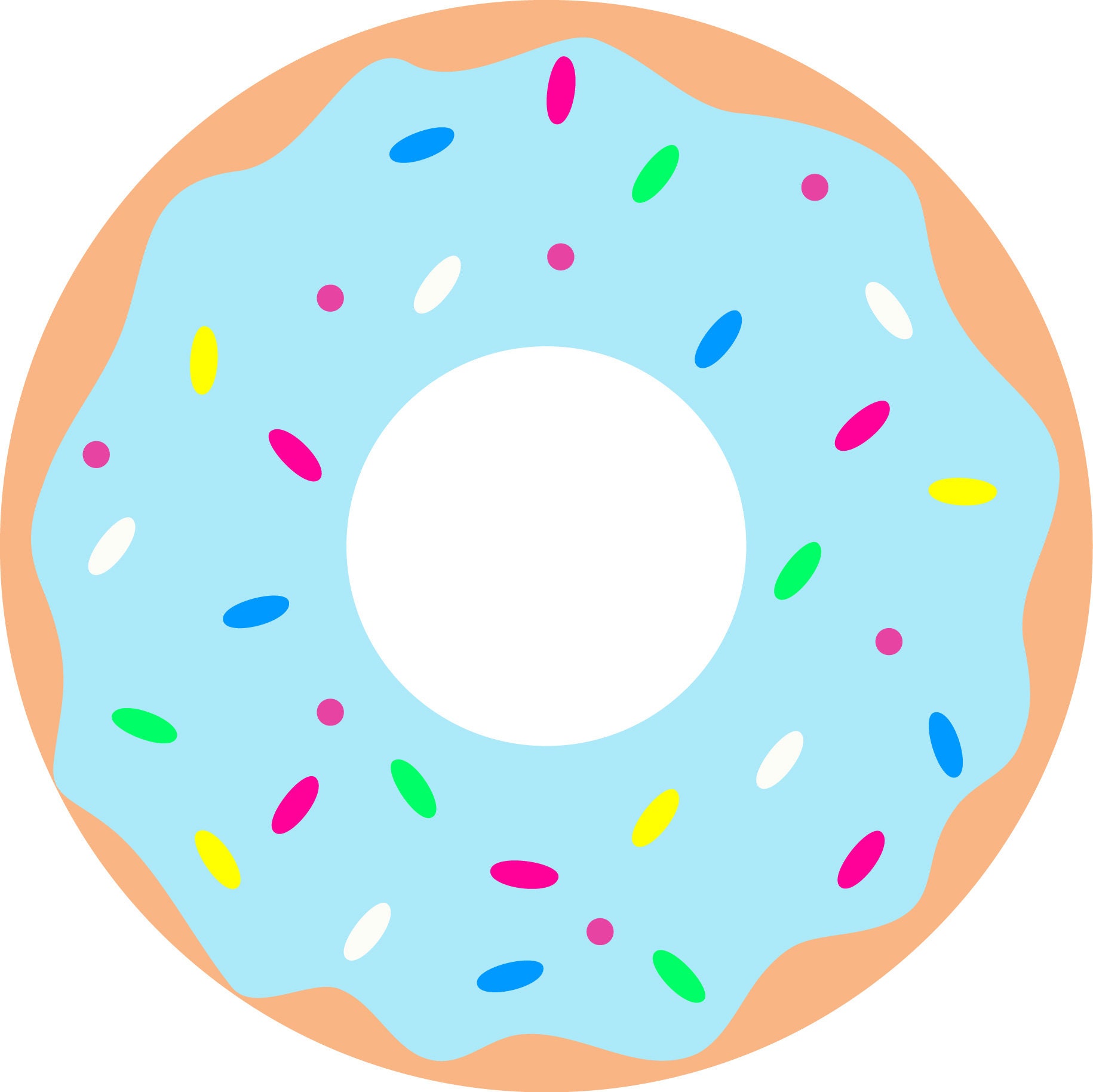 Blue Donut Clipart