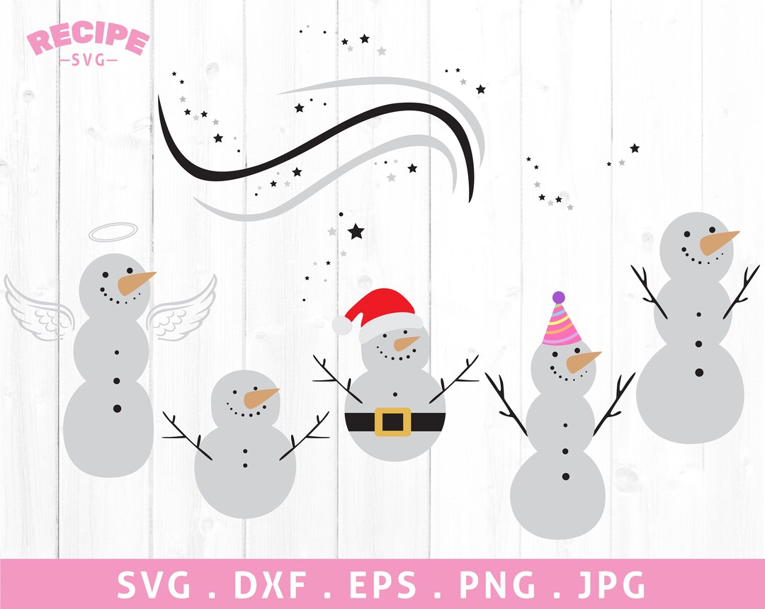 Snowman Svg Santa Hat Svg Christmas Svg Winter Svg Snow - Etsy
