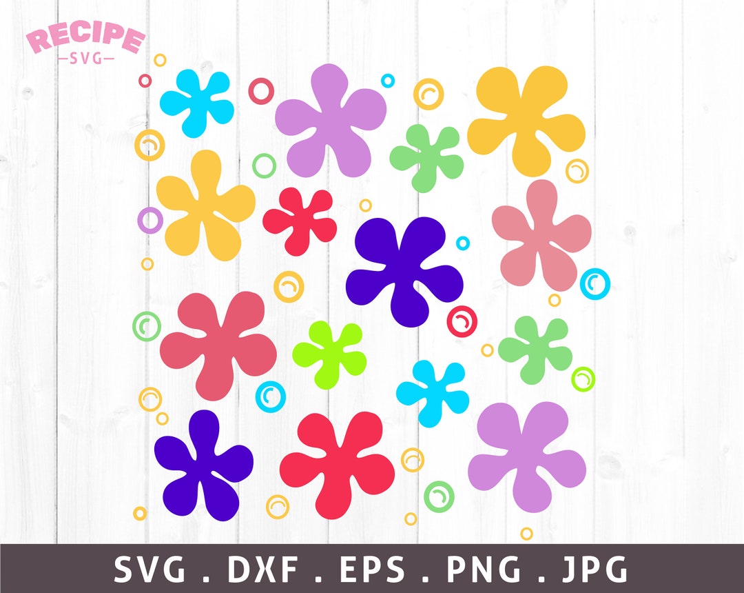 Bikini Bottom svg, Pattern svg, Flowers Svg, Tropical Flowers svg ...