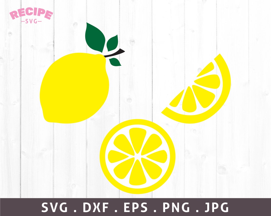 Lemon Svg, Lemon Slice Svg, Fruit Svg, Summer Svg, Lemon Bundle Png ...