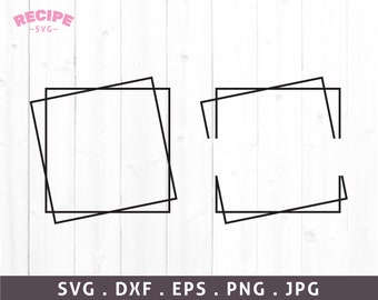 Split Square Svg - Etsy