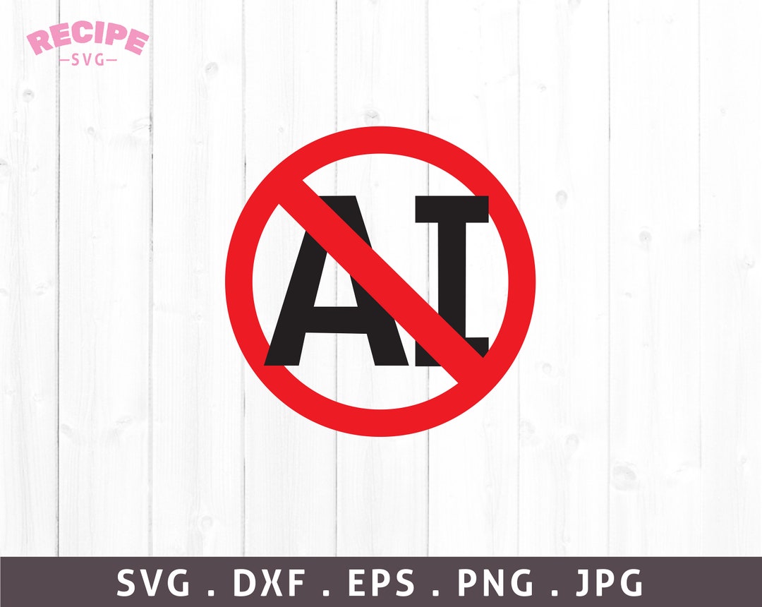 AI Svg, Banned Ia, AI Svg, Ai Vector Svg, Exclusive Works, Artificial ...