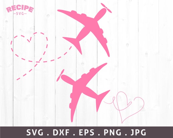 Airplane Svg Pink Airplane Svg Airplane Heart Svg Pink - Etsy India