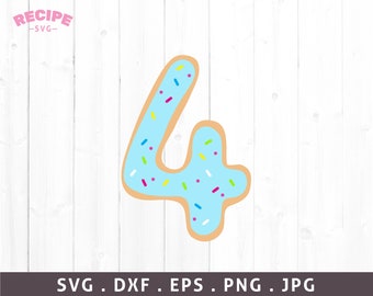 Donut Number Clipart - Etsy