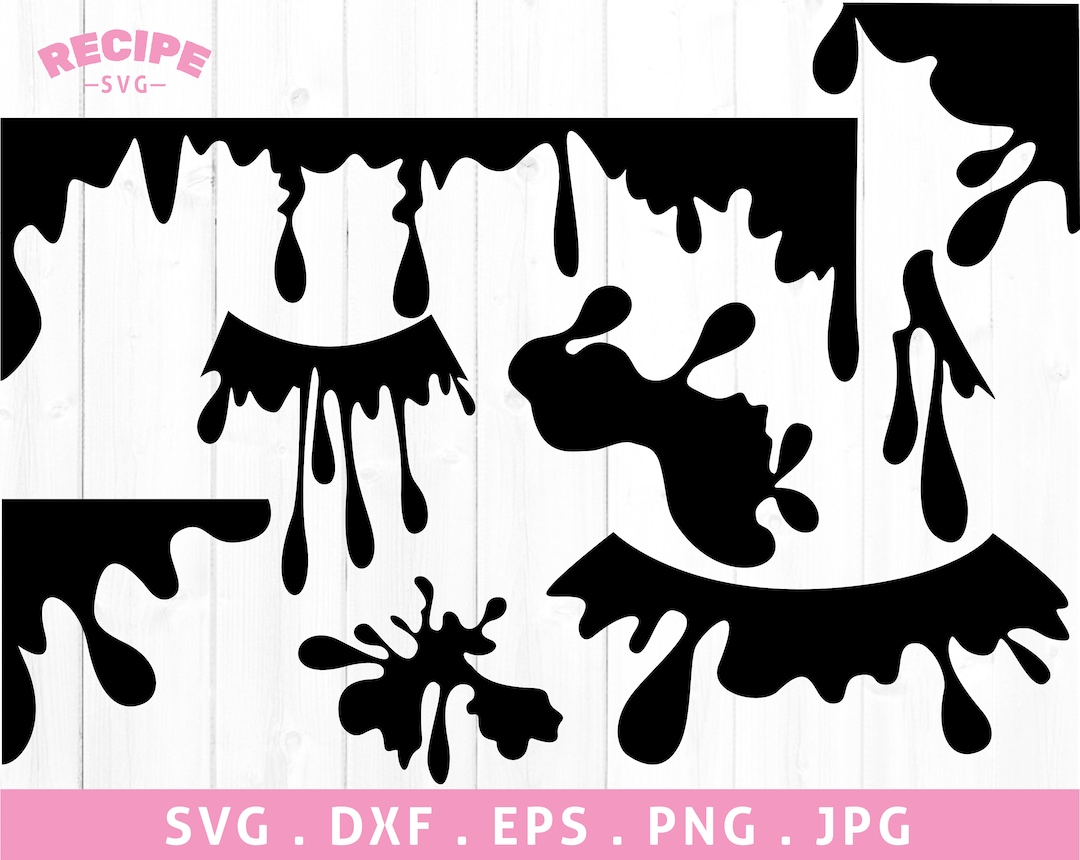 Dripping Svg Dripping Border Images Svg Drip Border Vector - Etsy