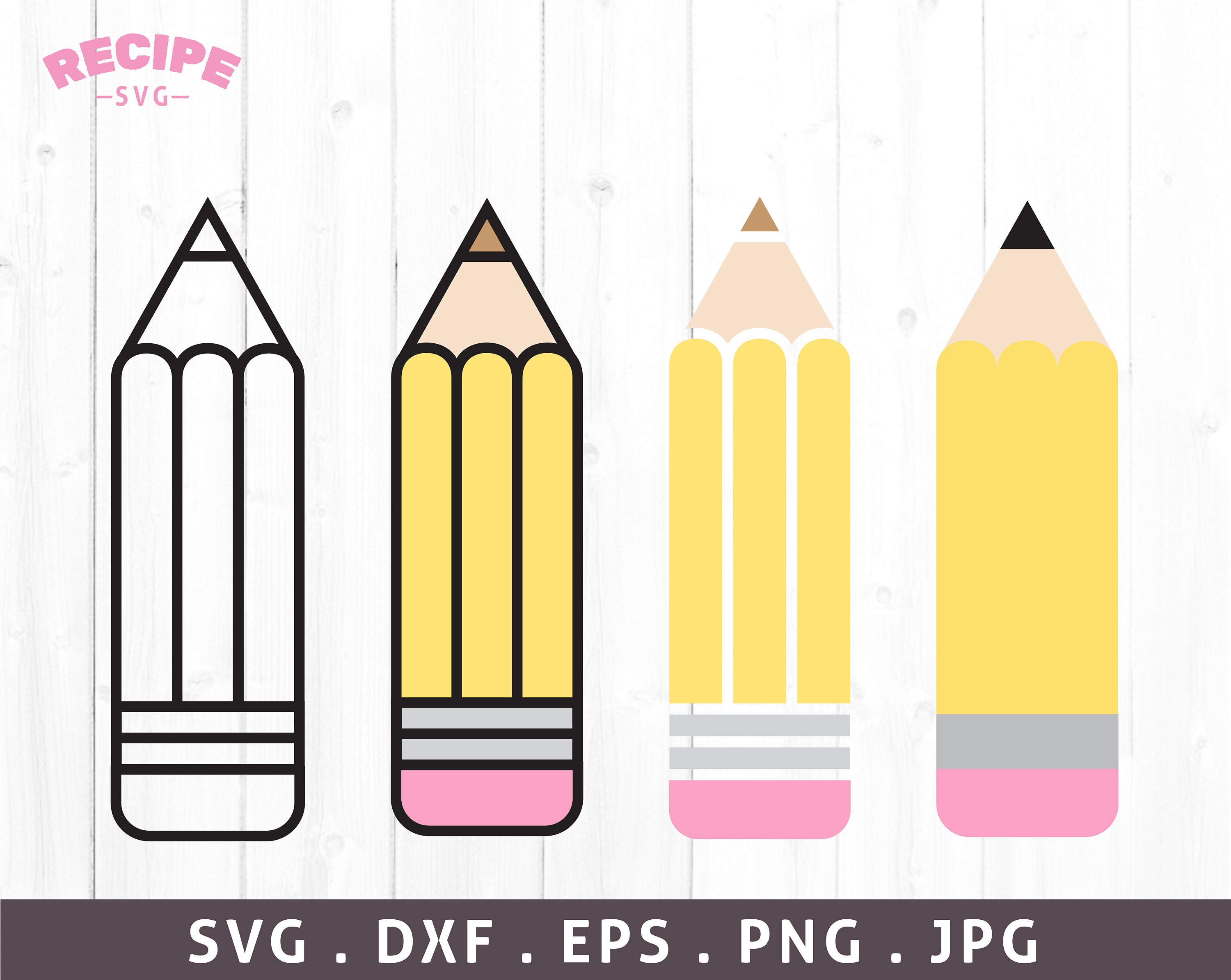 Pencil Clipart School Kids Free Svg File Clipart Images Svg Heart ...