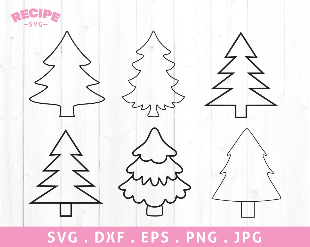 Christmas Tree svg Tree Outline Svg Christmas svg Tree svg - Etsy México
