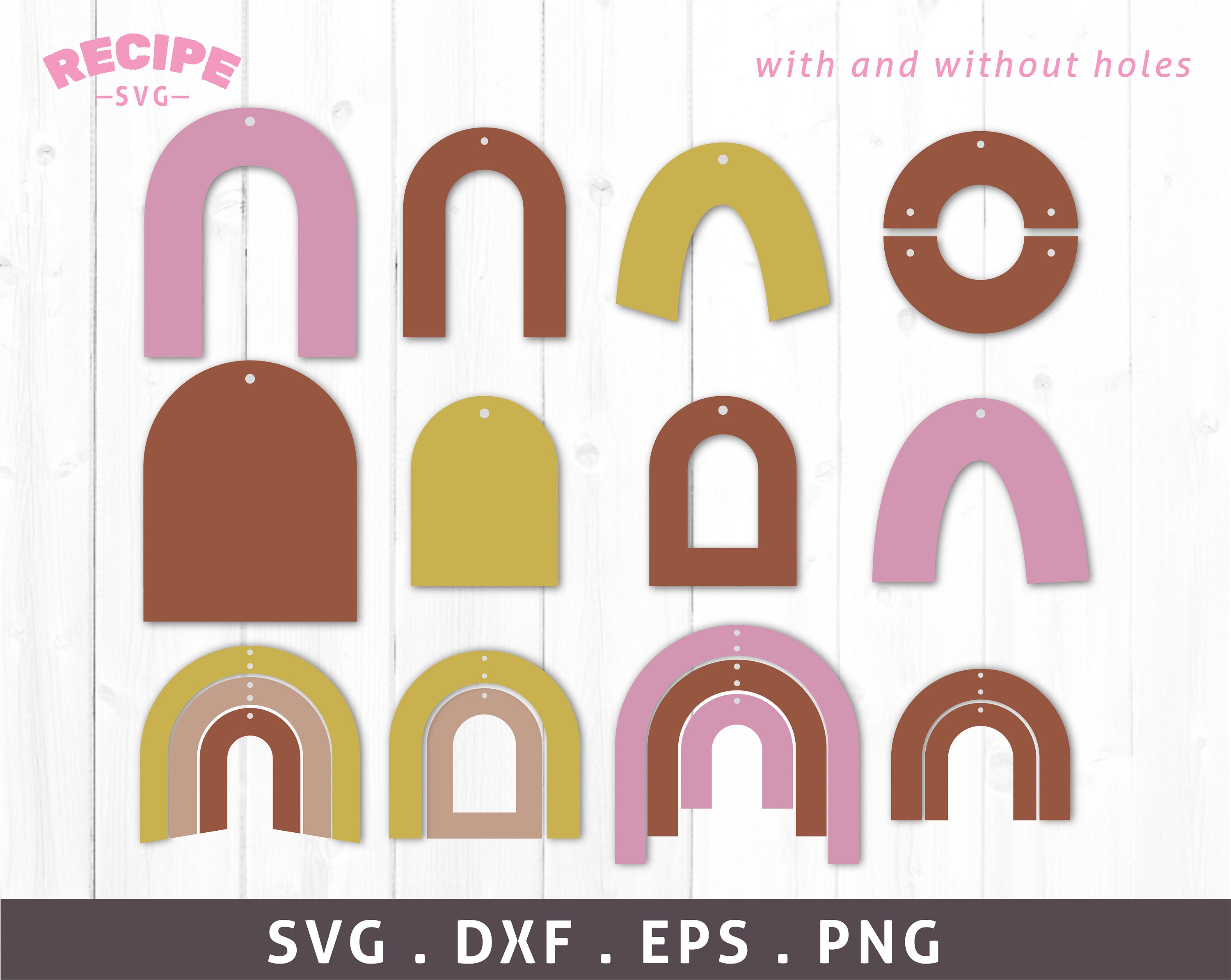 Arch Shape Earrings Svg Arch Shape Svg Dxf Eps Png Arch - Etsy