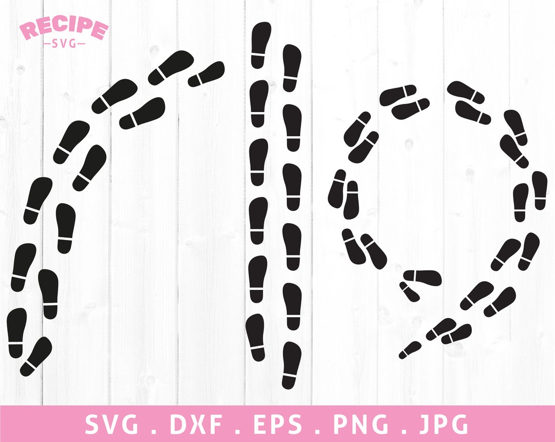 Footprints Svg Foot Svgfeetprint Svg Shoes Footprint Svg - Etsy