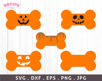 Halloween Dog Bone Clipart - Etsy
