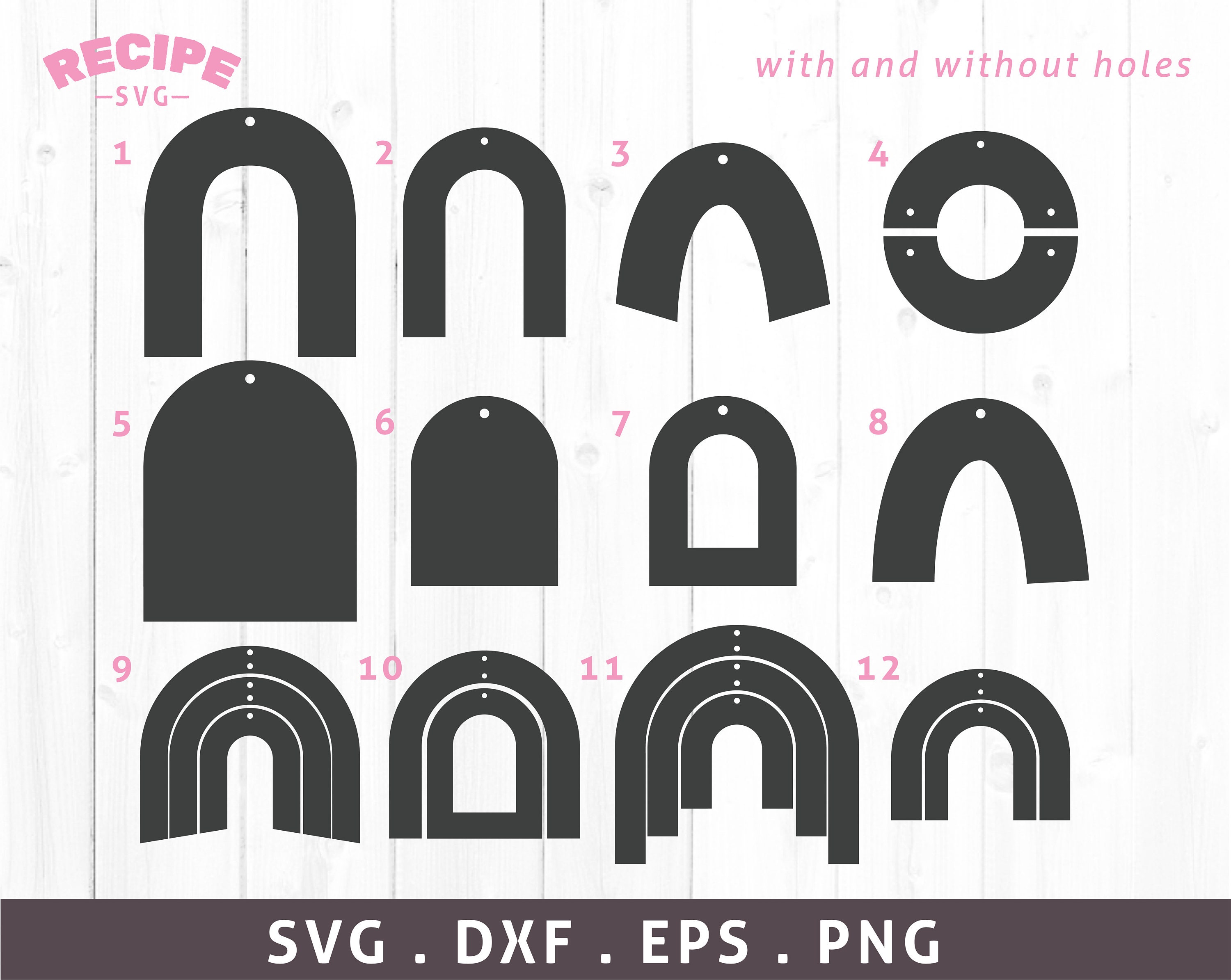 Arch Shape Earrings Svg Arch Shape Svg Dxf Eps Png Arch - Etsy