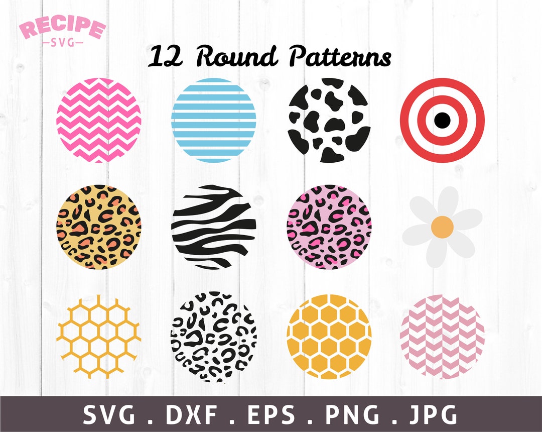 Round Pattern Svg, Keychain Svg Bundle, Key Ring Pattern Svg, Circle ...