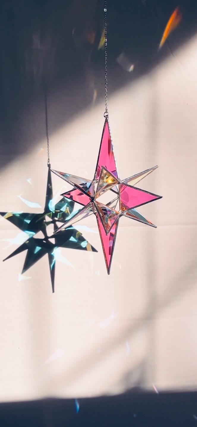 Stained Glass Moravian Star Pattern: DIY Bethlehem Star (digital ...