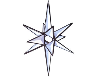 Stained Glass Bevel Moravian Star - Etsy