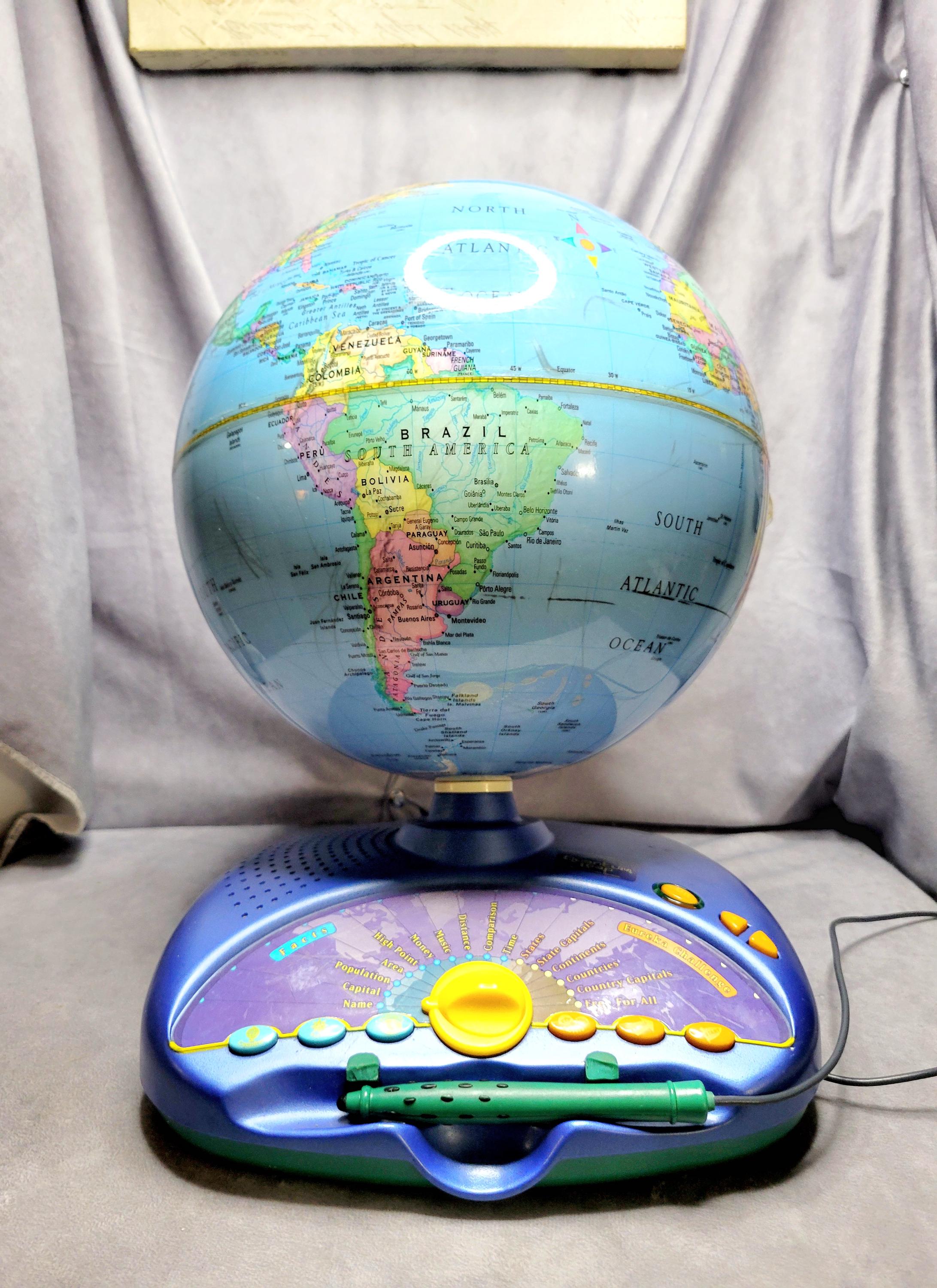 Vintage Interactive Leapfrog Globe quantum Leap Explorer/eureka ...