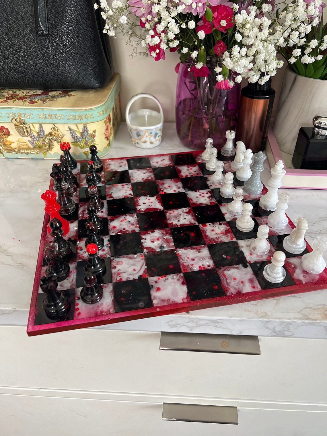 Queen of Hearts Chess Set - Etsy