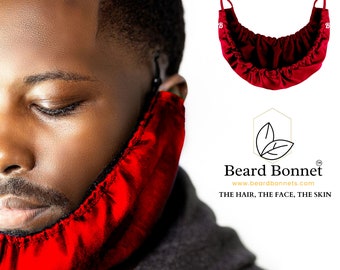 NAVY BLUE- Premium Adjustable Beard Bonnet, Beard Product, Silky Satin ...