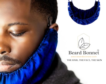 RED- Premium Adjustable Beard Bonnet, Beard Product, Silky Satin, Mens ...