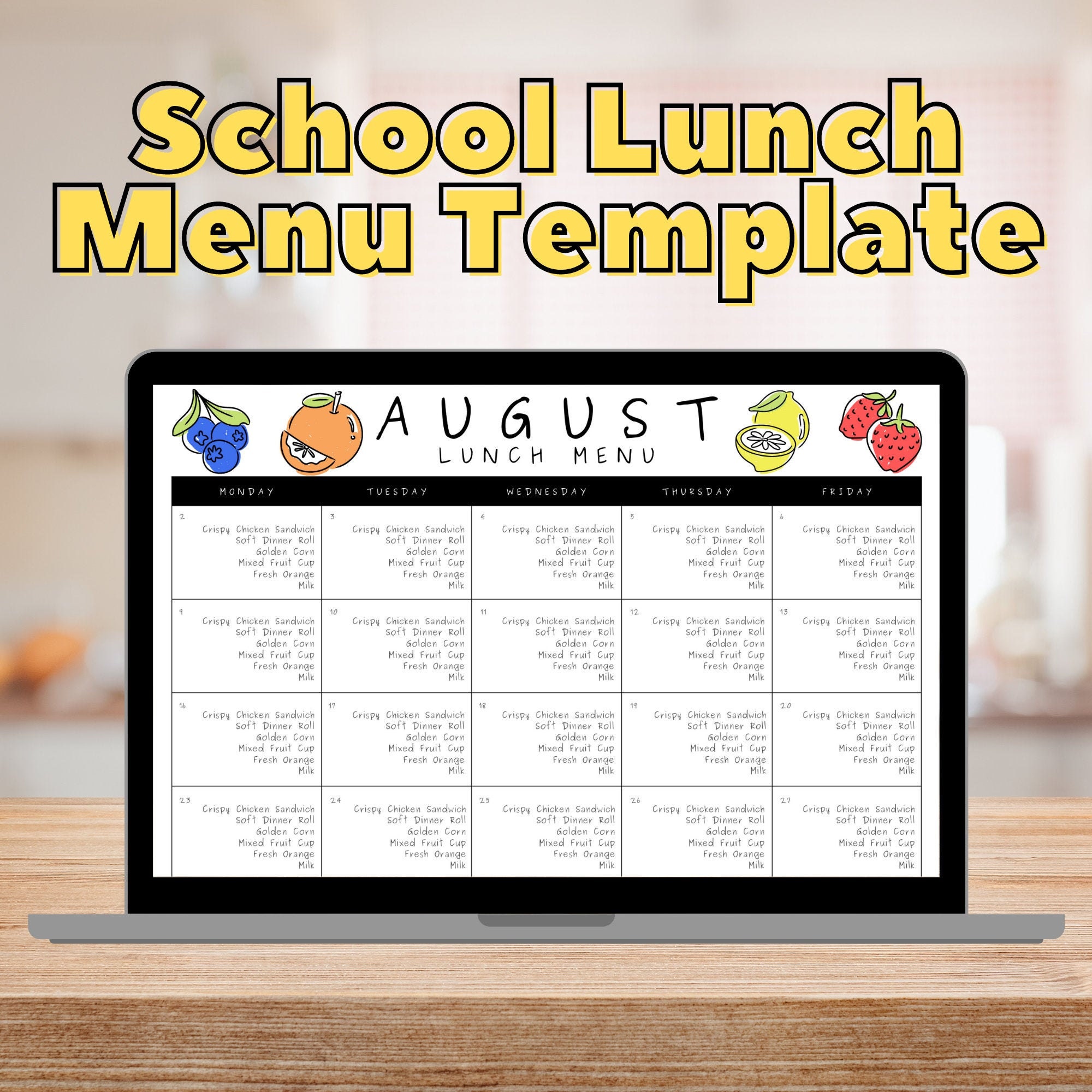 Fruit Doodles Monthly 5 Day School Lunch Menu Canva Template Etsy fruit-doodles-monthly-5-day-school-lunch-menu-canva-template-etsy