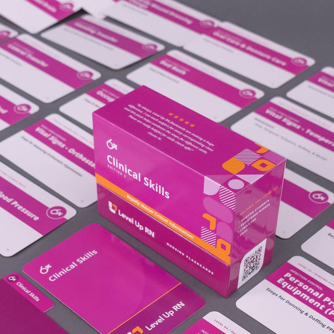 Clinical Skills - Nursing Flashcards - Etsy