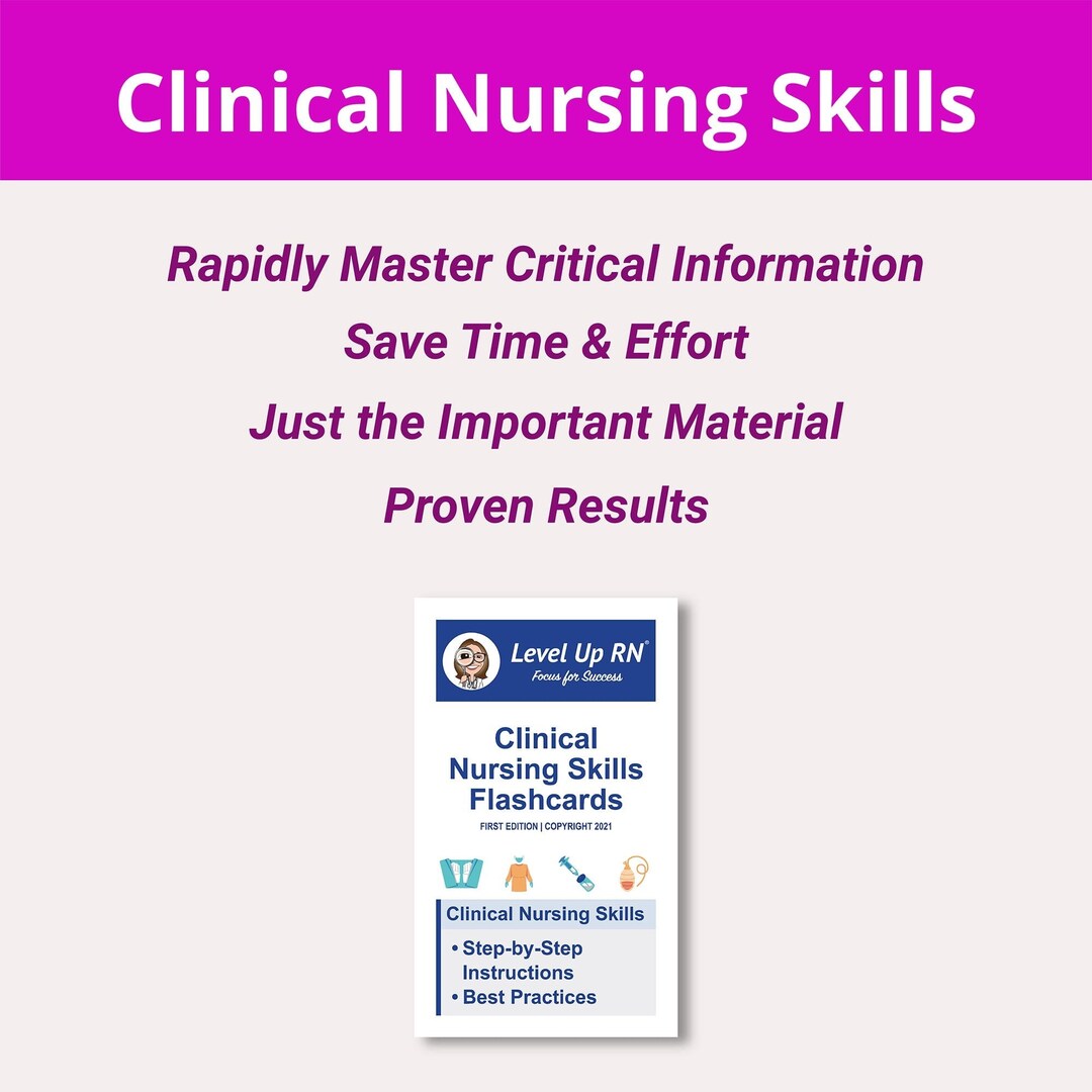 Clinical Skills Nursing Flashcards - Etsy