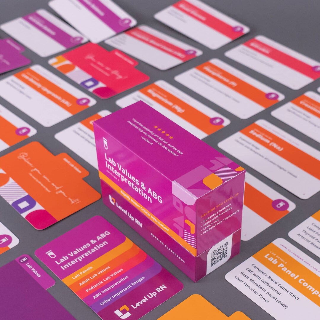 Lab Values Nursing Flashcards - Etsy