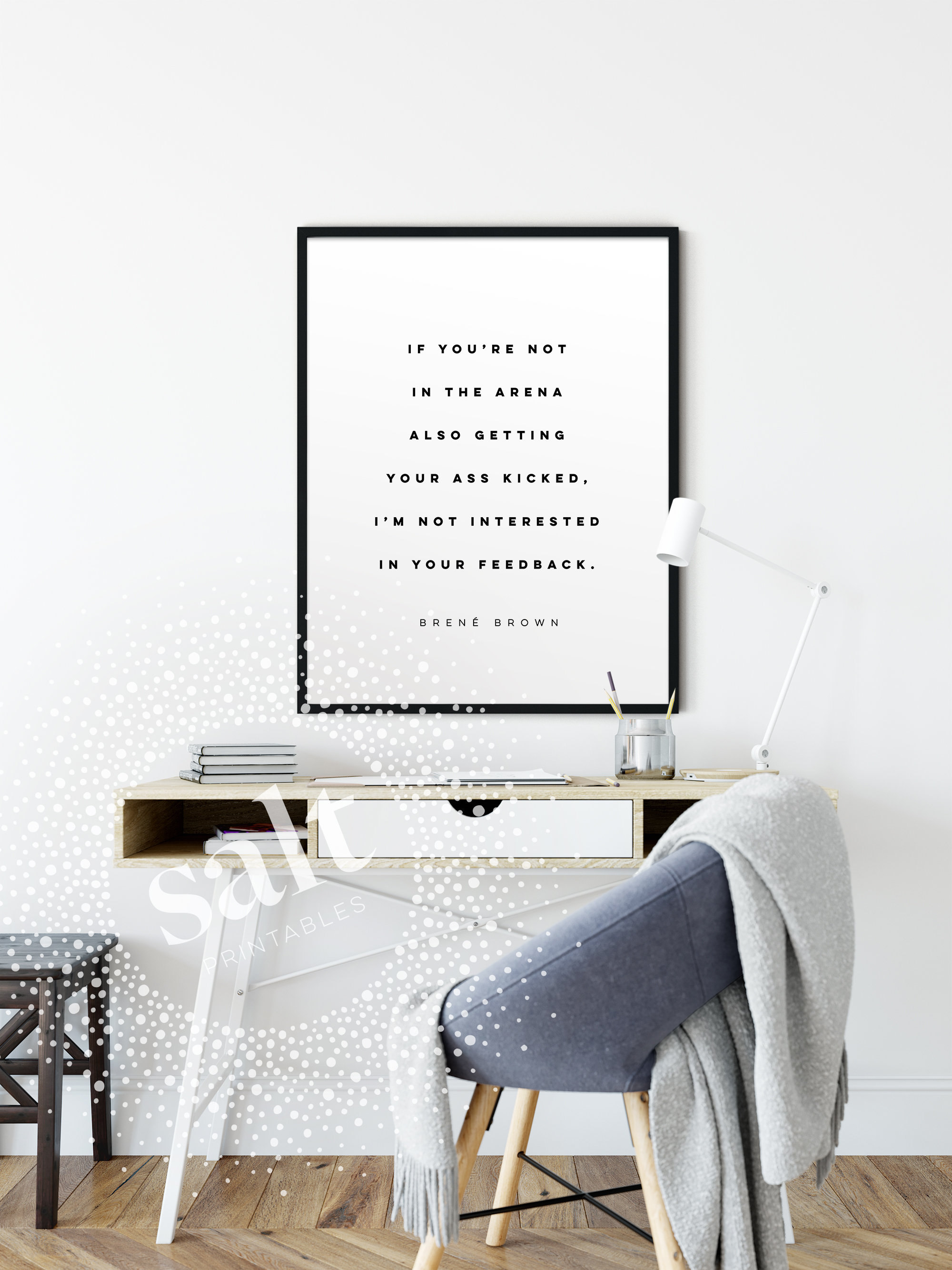 In the Arena Brené Brown Quote, Empowering, Wall Art, Daring Greatly ...