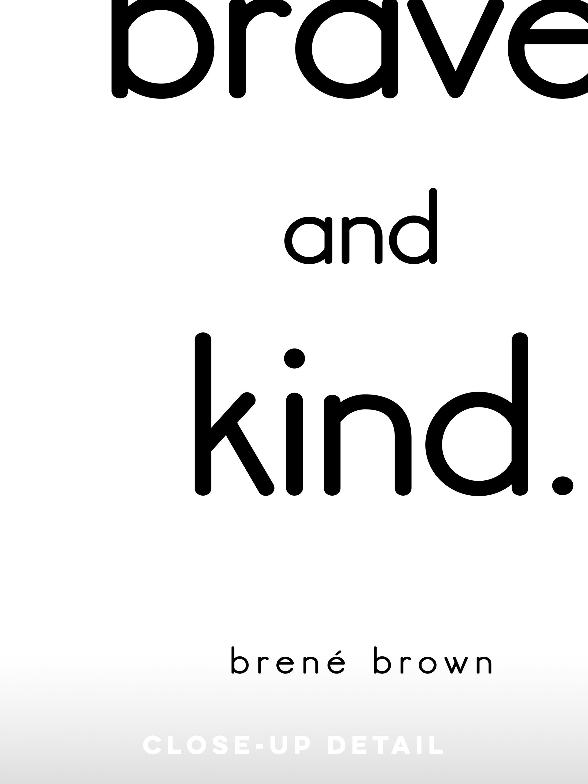 Stay Awkward, Brave, and Kind. Brené Brown Quote, Empowering, Wall Art ...