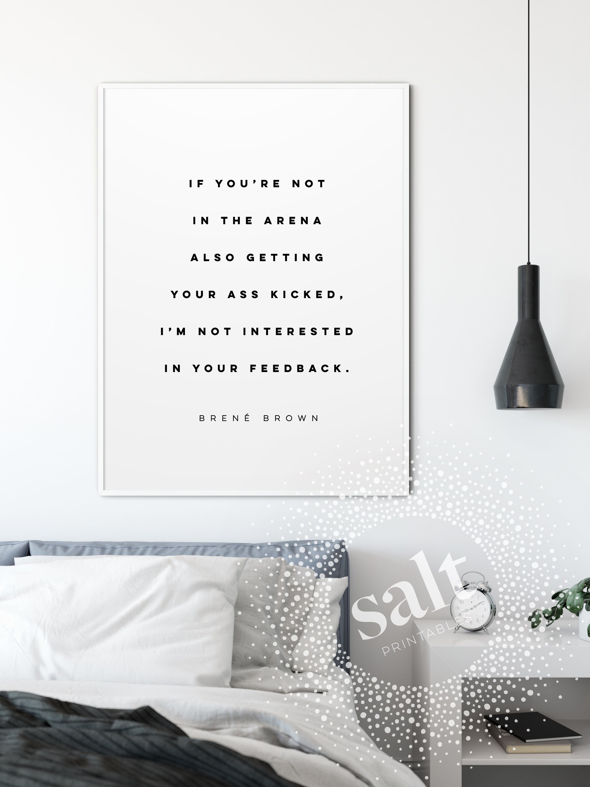In the Arena Brené Brown Quote, Empowering, Wall Art, Daring Greatly ...