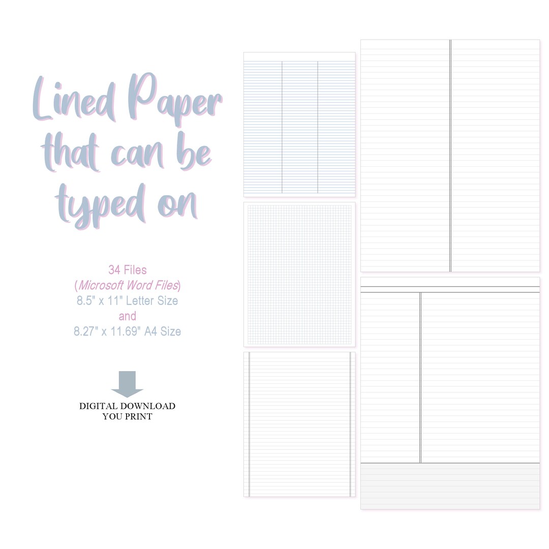 Digital Note Taking Templates, Microsoft Word School Paper Template ...