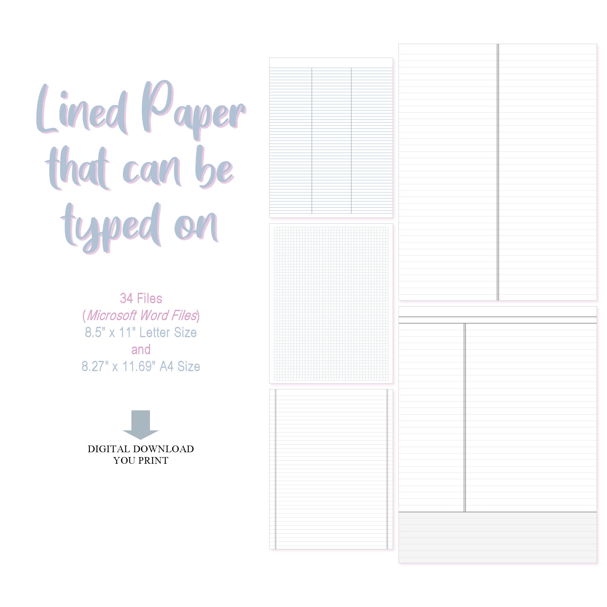 Note Taking Template Microsoft Word Digital Note Taking Template,