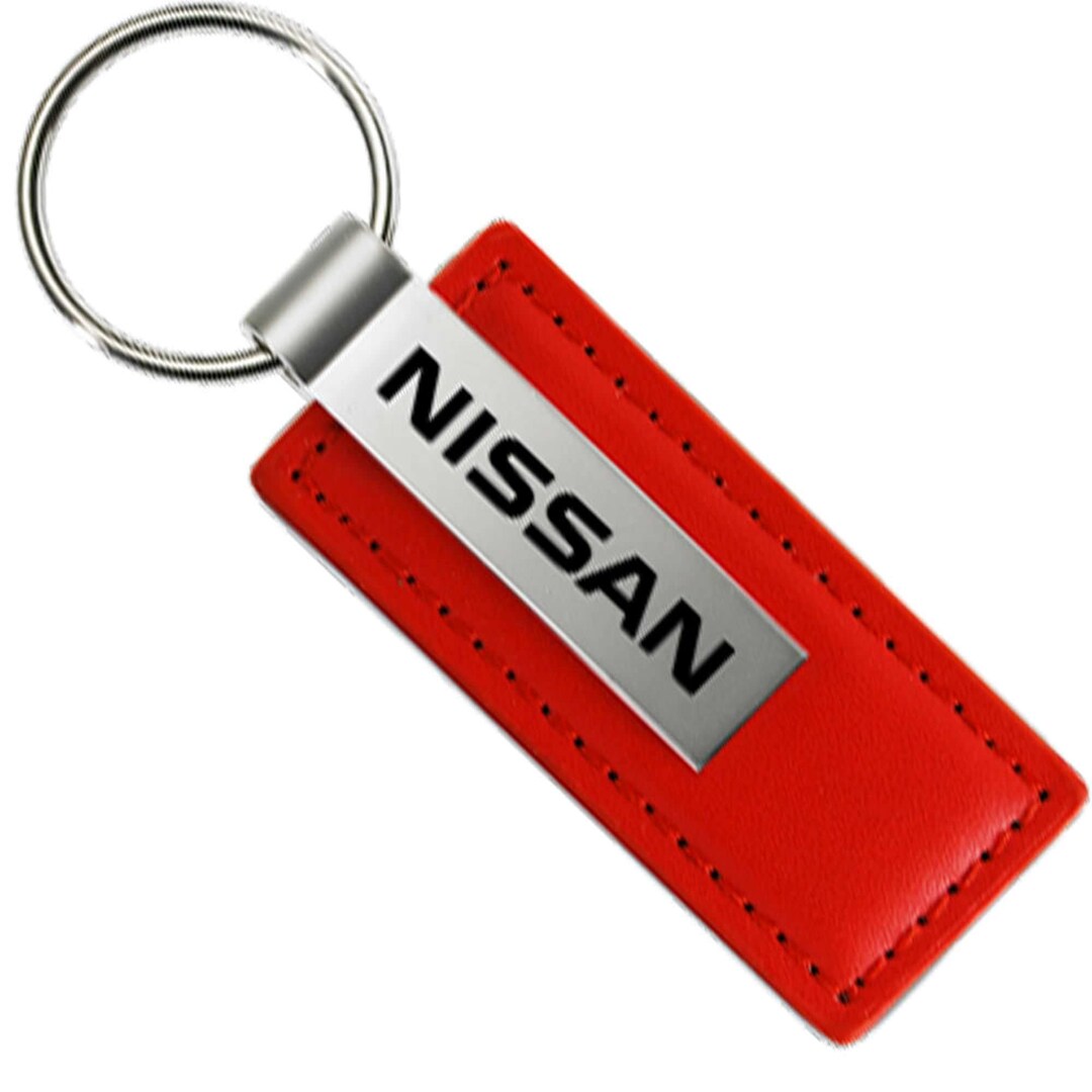 Nissan Leather Keychain red - Etsy