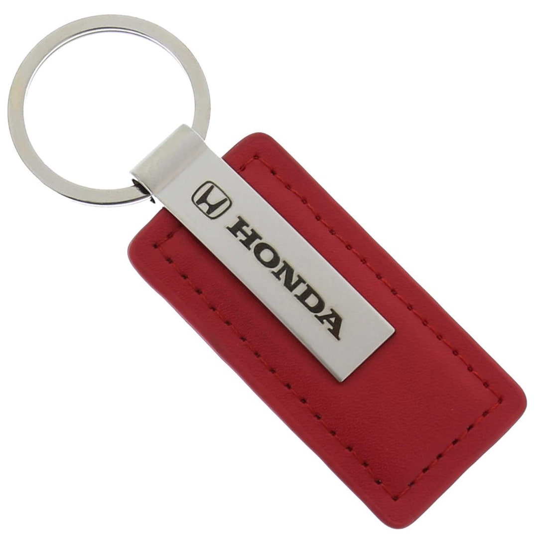 Honda Leather Rectangular Keychain red - Etsy