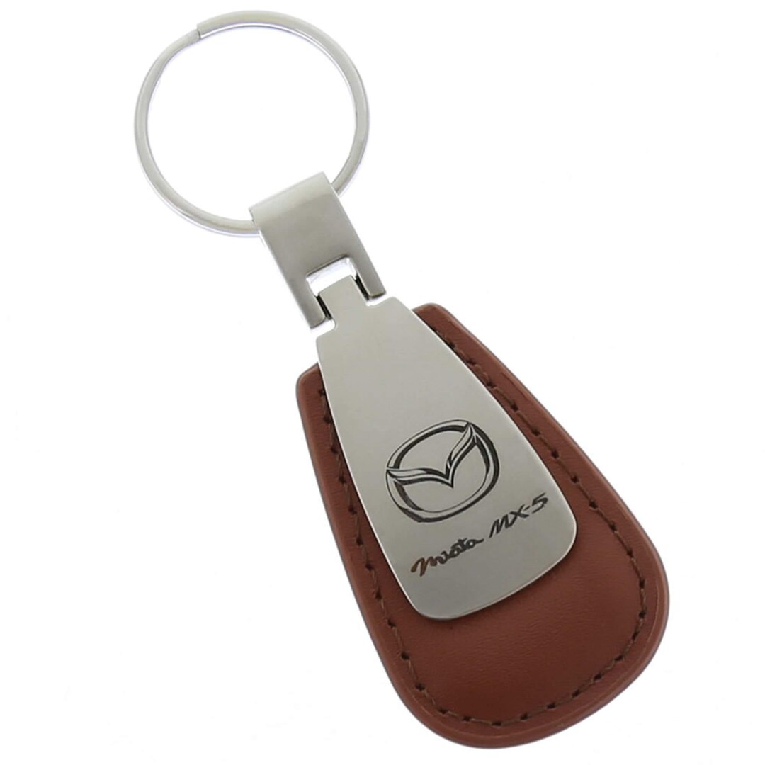 Mazda Miata MX5 Leather Tear Drop Key Ring brown - Etsy