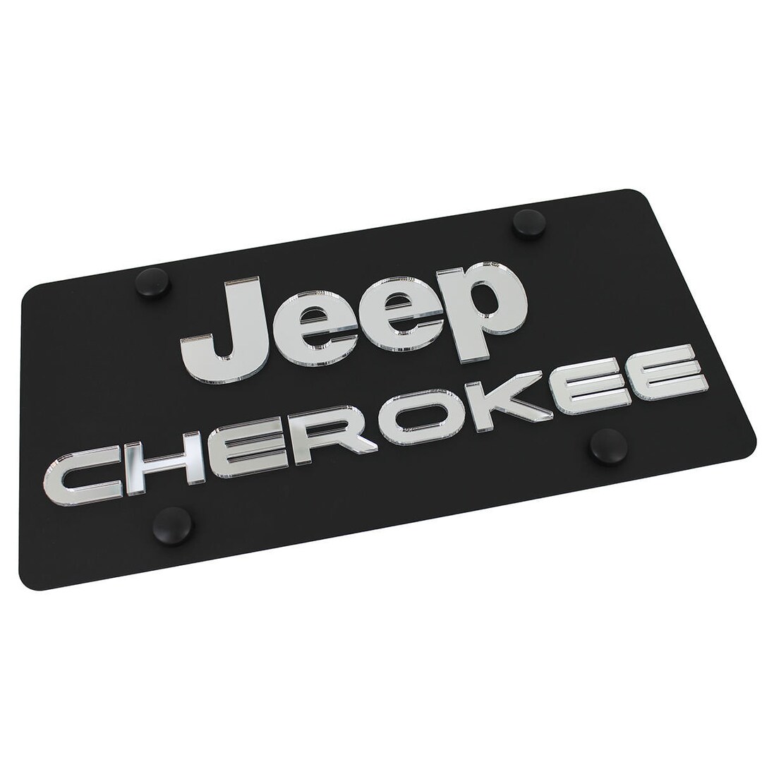 Jeep Cherokee License Plate black - Etsy