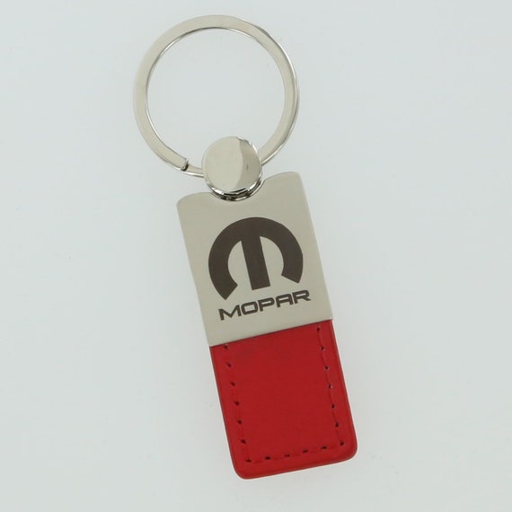 Mopar Leather Key Ring red | Etsy