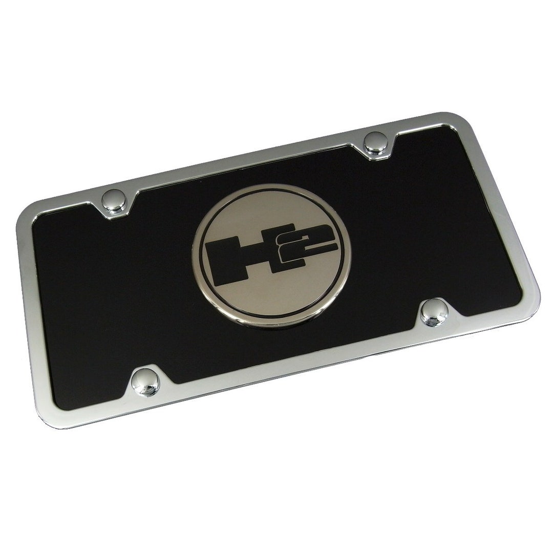 Hummer H2 Logo License Plate Kit chrome on Black - Etsy