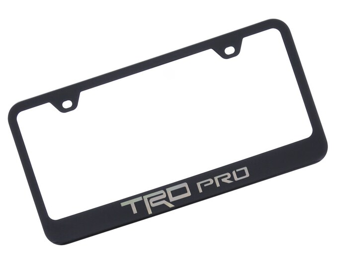 TRD Pro 3D Emblem Badge on Stainless Steel License Plate Frame W/ Bolt ...