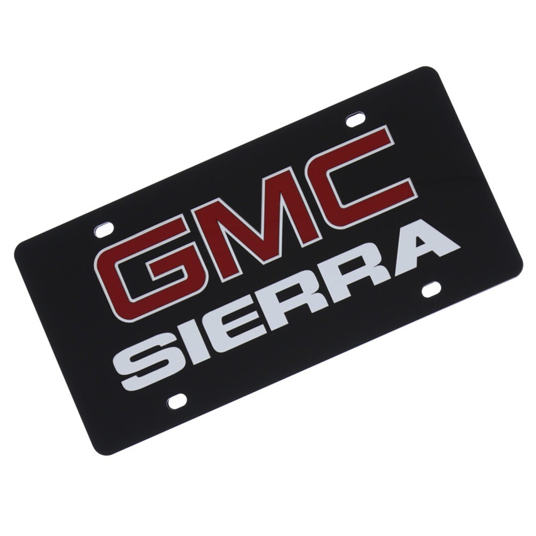 Gmc Sierra Dual Logo License Plate black - Etsy