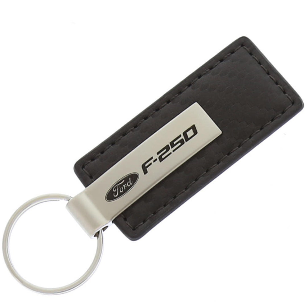 Ford F-250 Carbon Fiber Leather Keychain gunmetal - Etsy