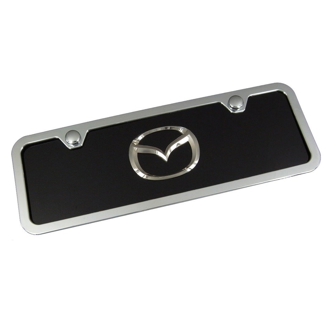 Mazda New Logo Mini License Plate Kit chrome on Black - Etsy