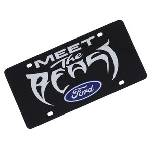 Ford Meet the Beast Logo License Plate black - Etsy