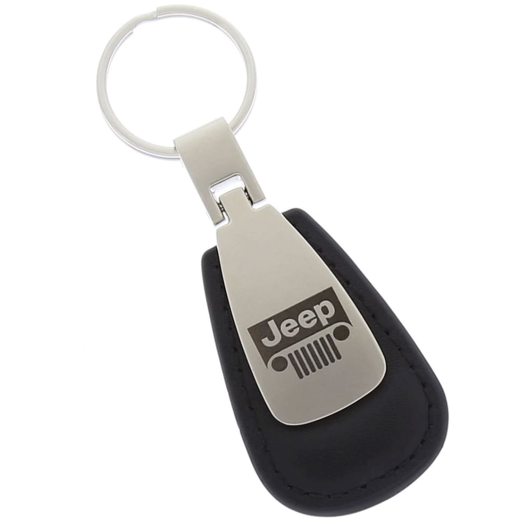 Jeep Grill Leather Tear Drop Key Ring black - Etsy