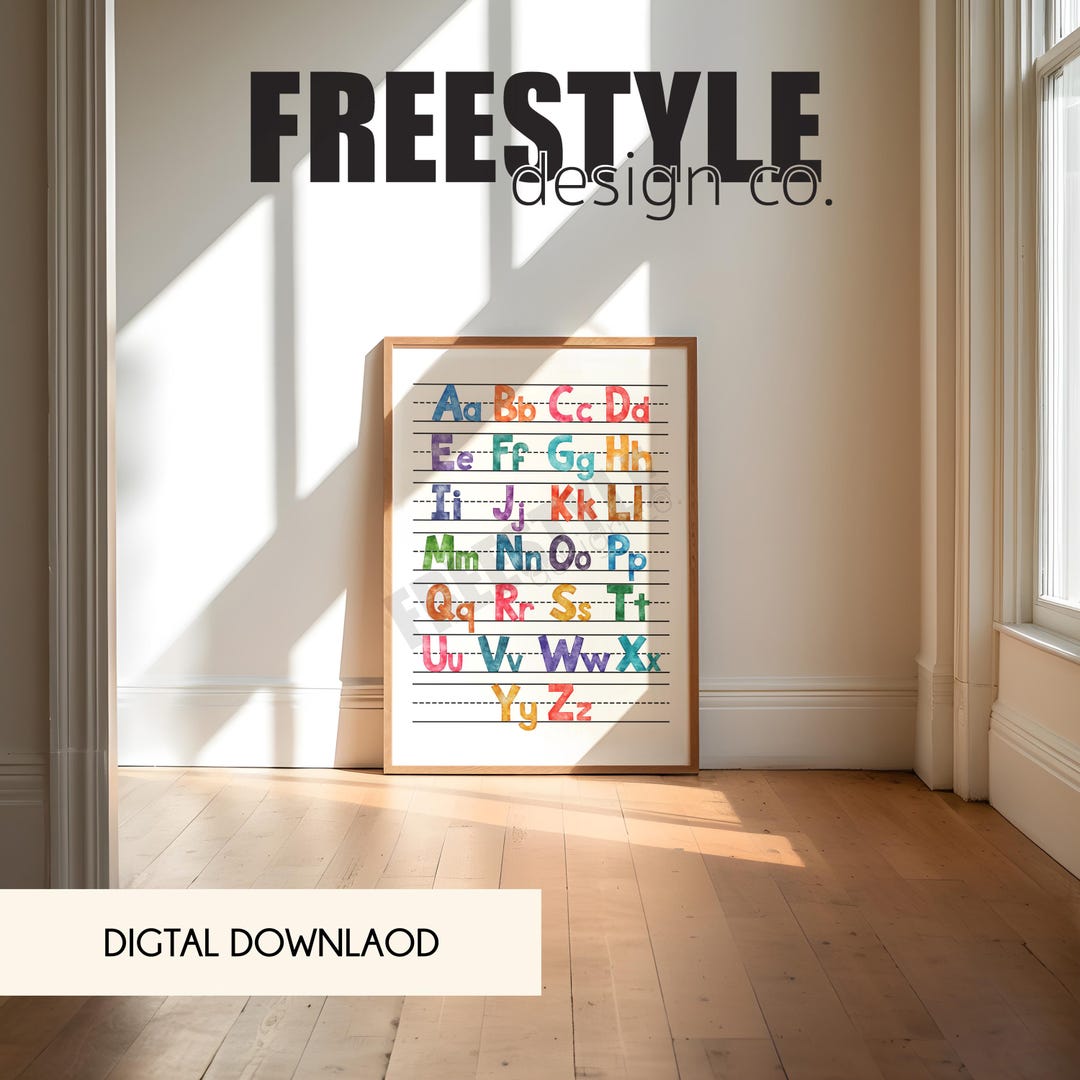 ABC Poster | Watercolor | Digital Download - Etsy