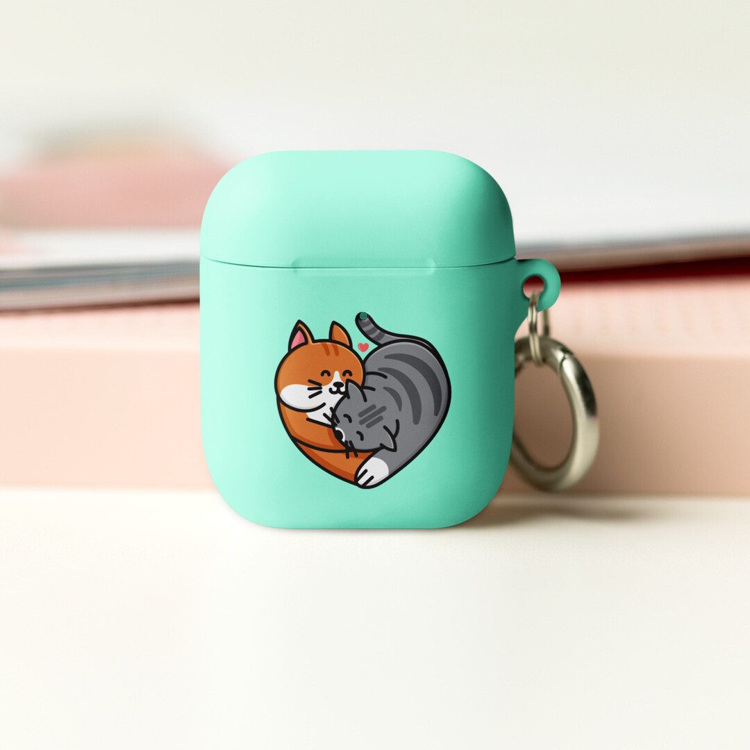Cute Cat AirPod Case - Soft Silicone Protective Cover - Etsy