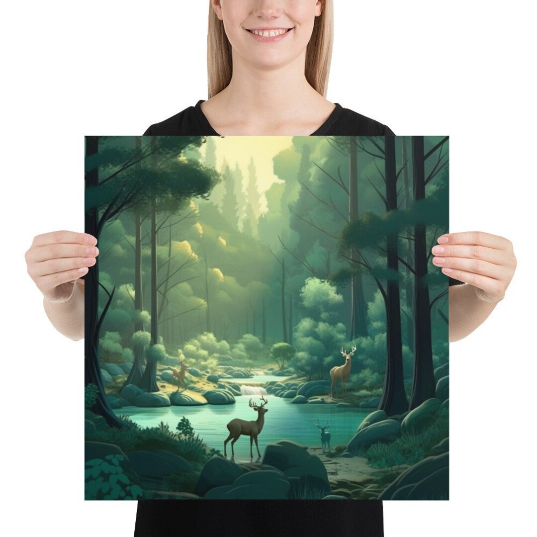 Enchanted Fairytale Forest Pixar 3D Style Wall Art Poster - Etsy