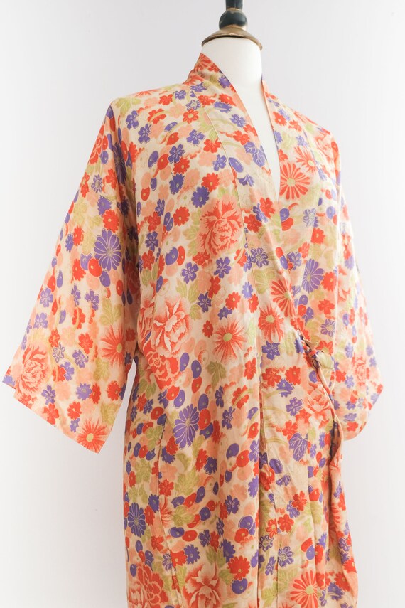 Antique 1920’s RARE Japanese Silk Floral Robe - Gem